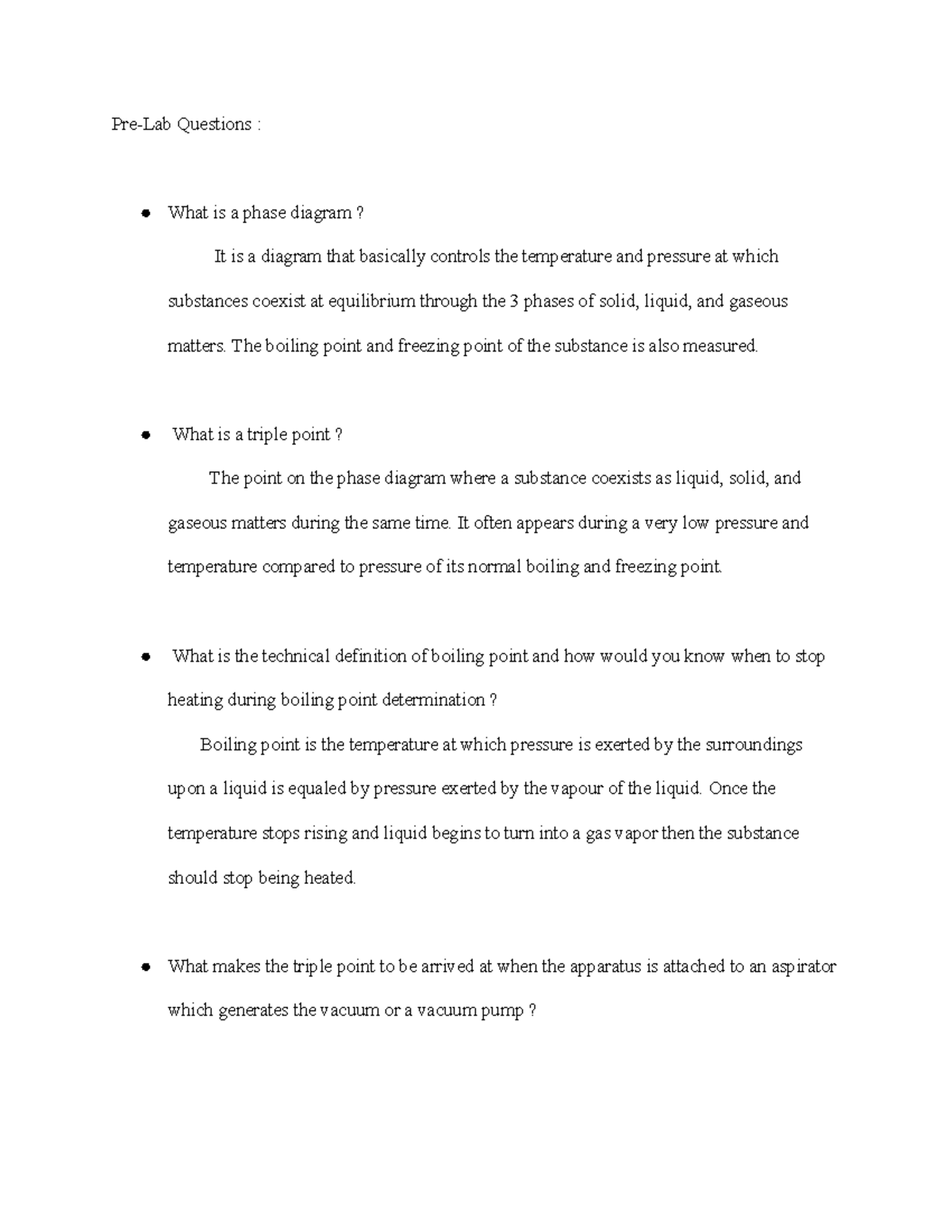 Phase Diagram Of T-butyl Alcohol Lab Solved For The Gas Phas