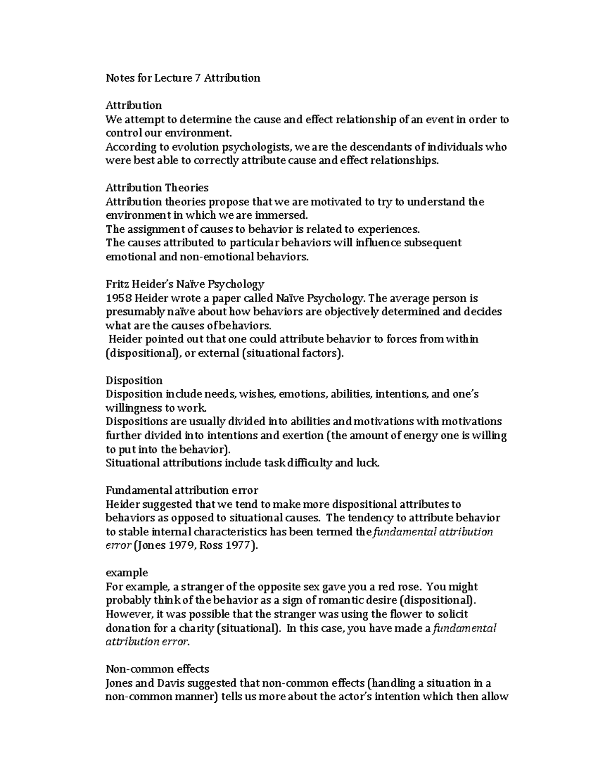 Notes for Lecture 7 Attribution - Notes for Lecture 7 Attribution ...