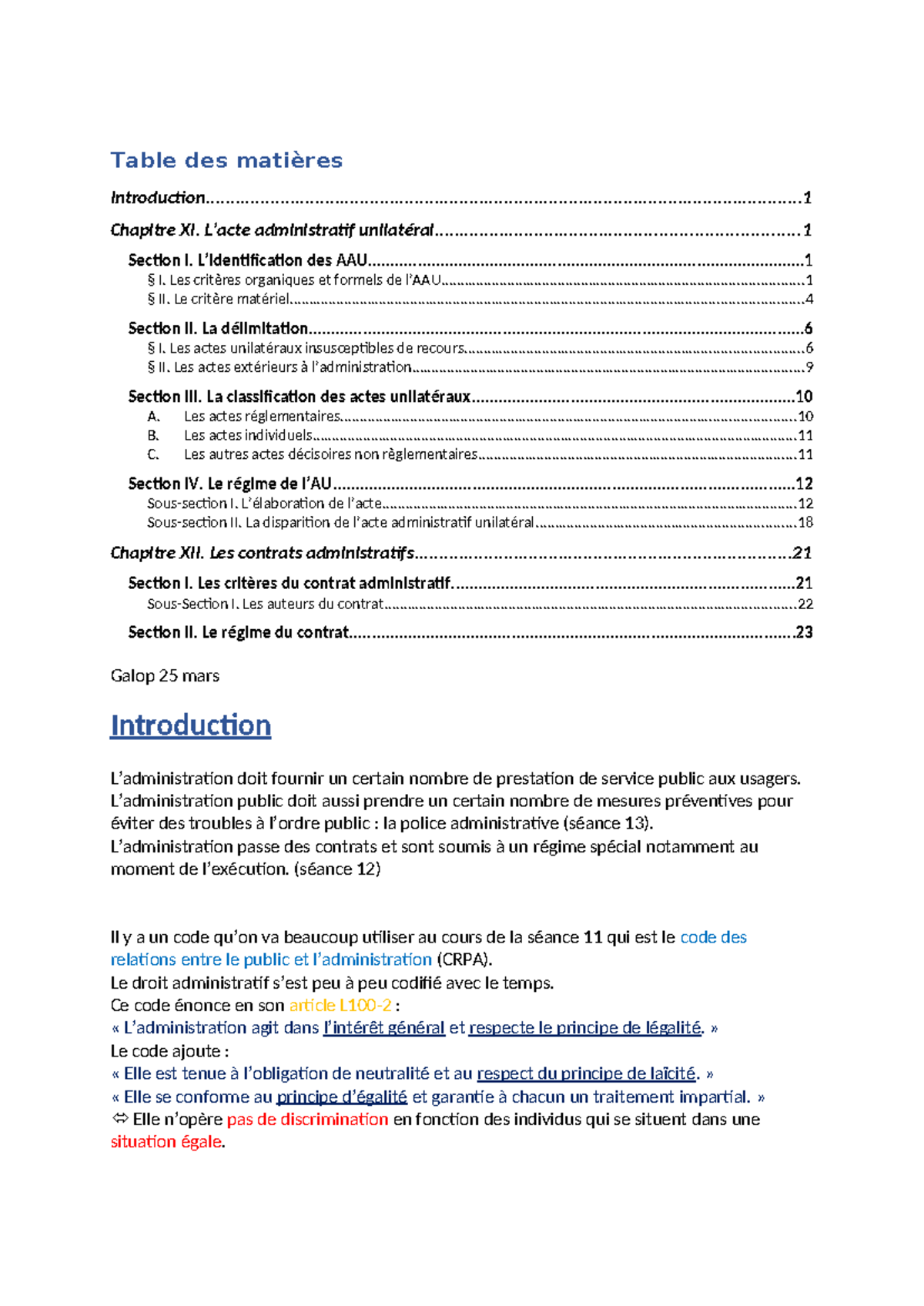 DA Cours 1 copie - ####### Table des matières - Studocu