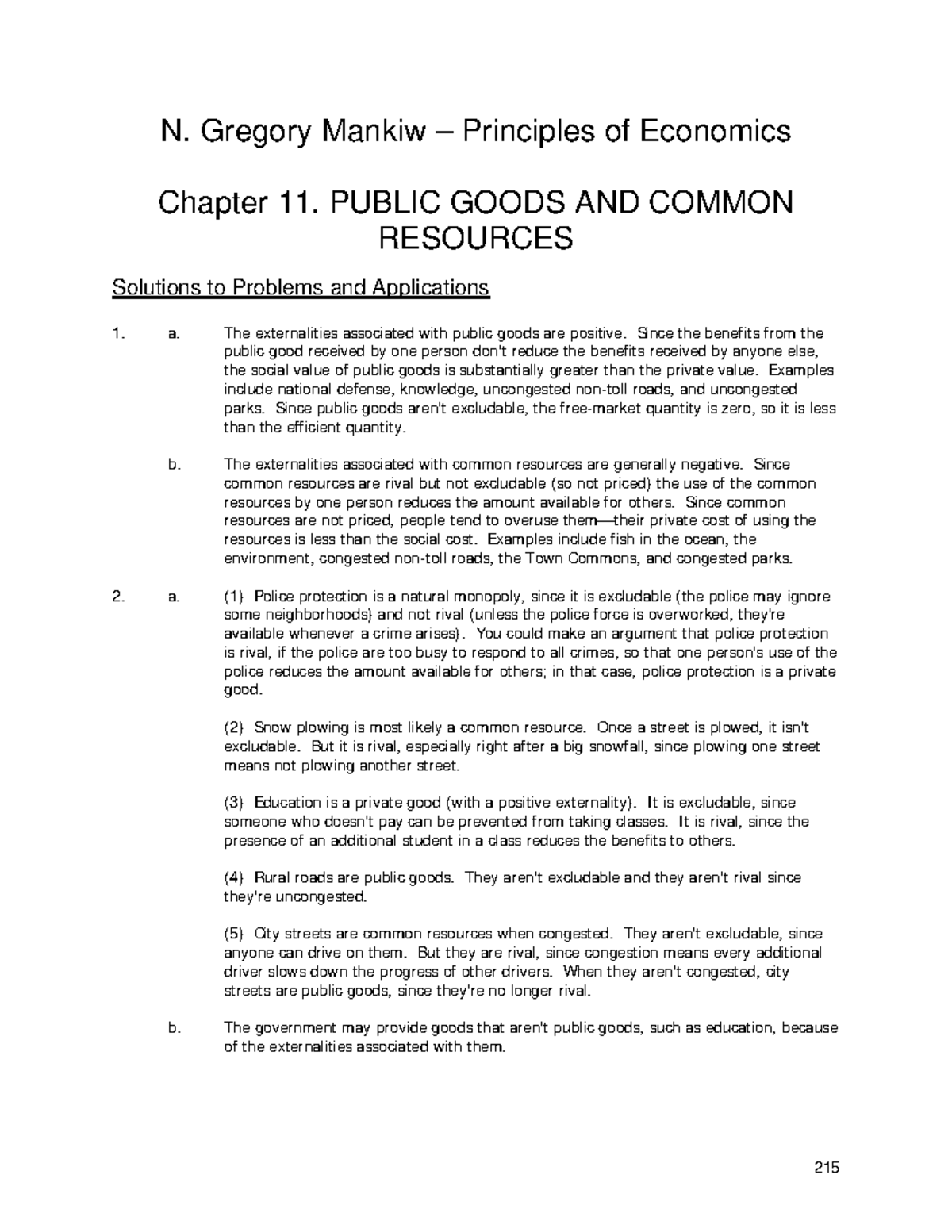 Mankiw Chapter 11Solutions Problems - 215 N. Gregory Mankiw ...