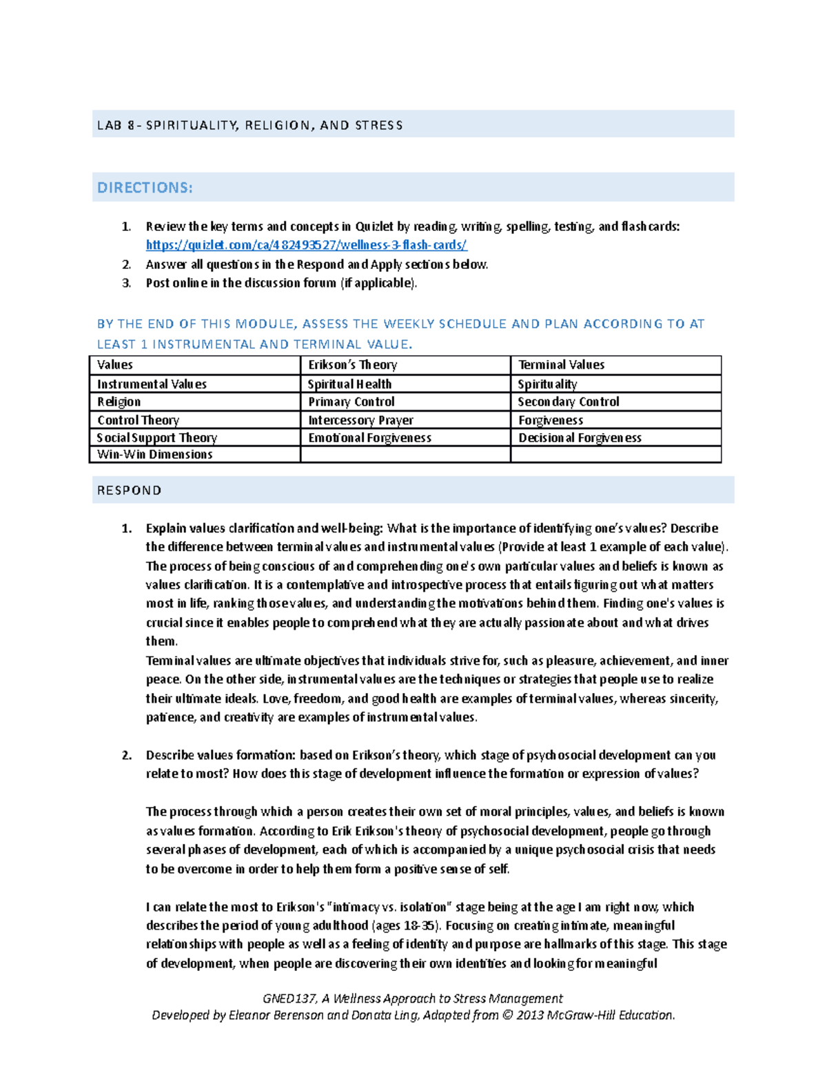 GNED 137 - Lab 8 - Lab questions and possible answers according to the ...