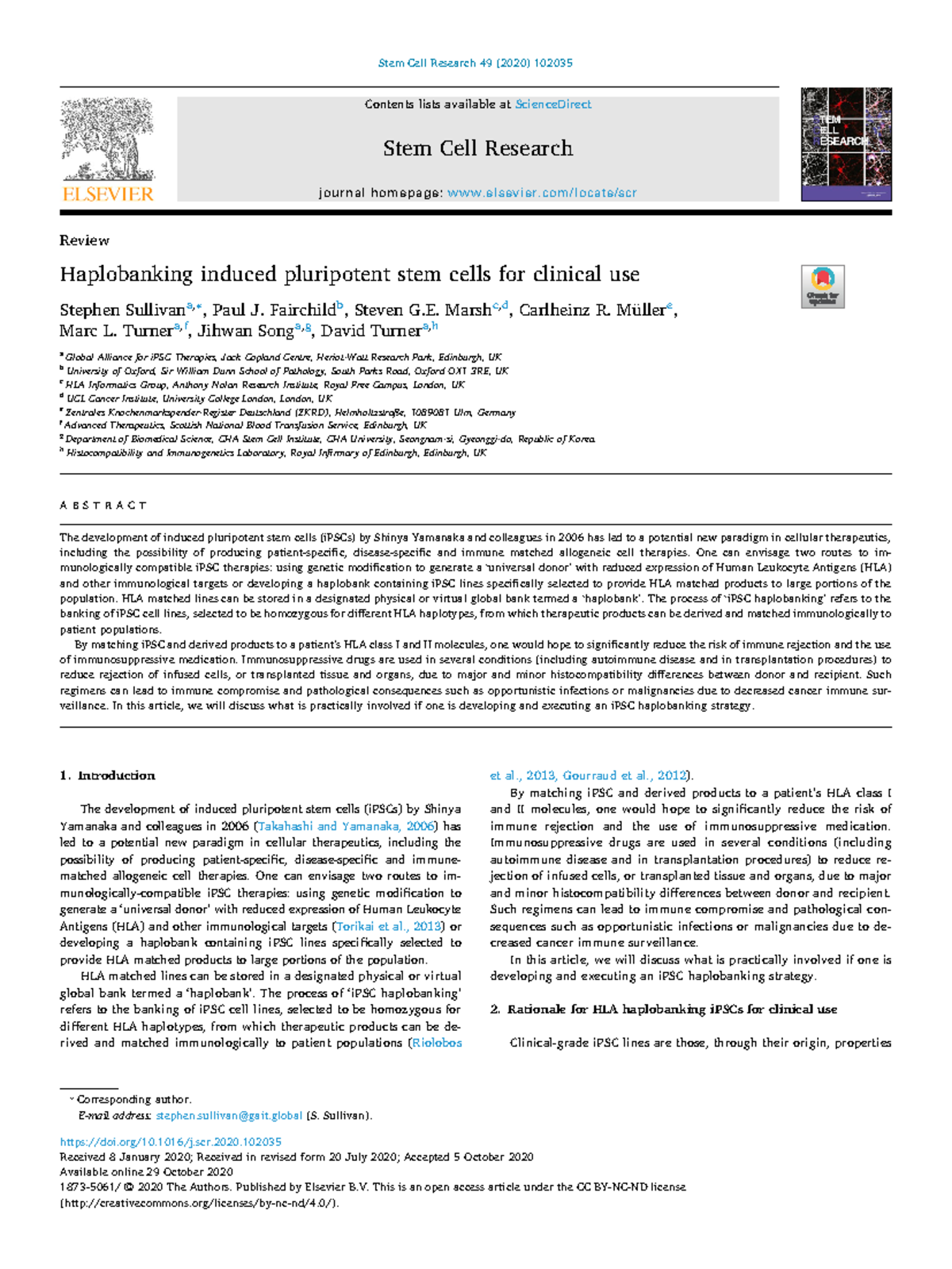 1-s2 - Contents lists available at ScienceDirect Stem Cell Research ...