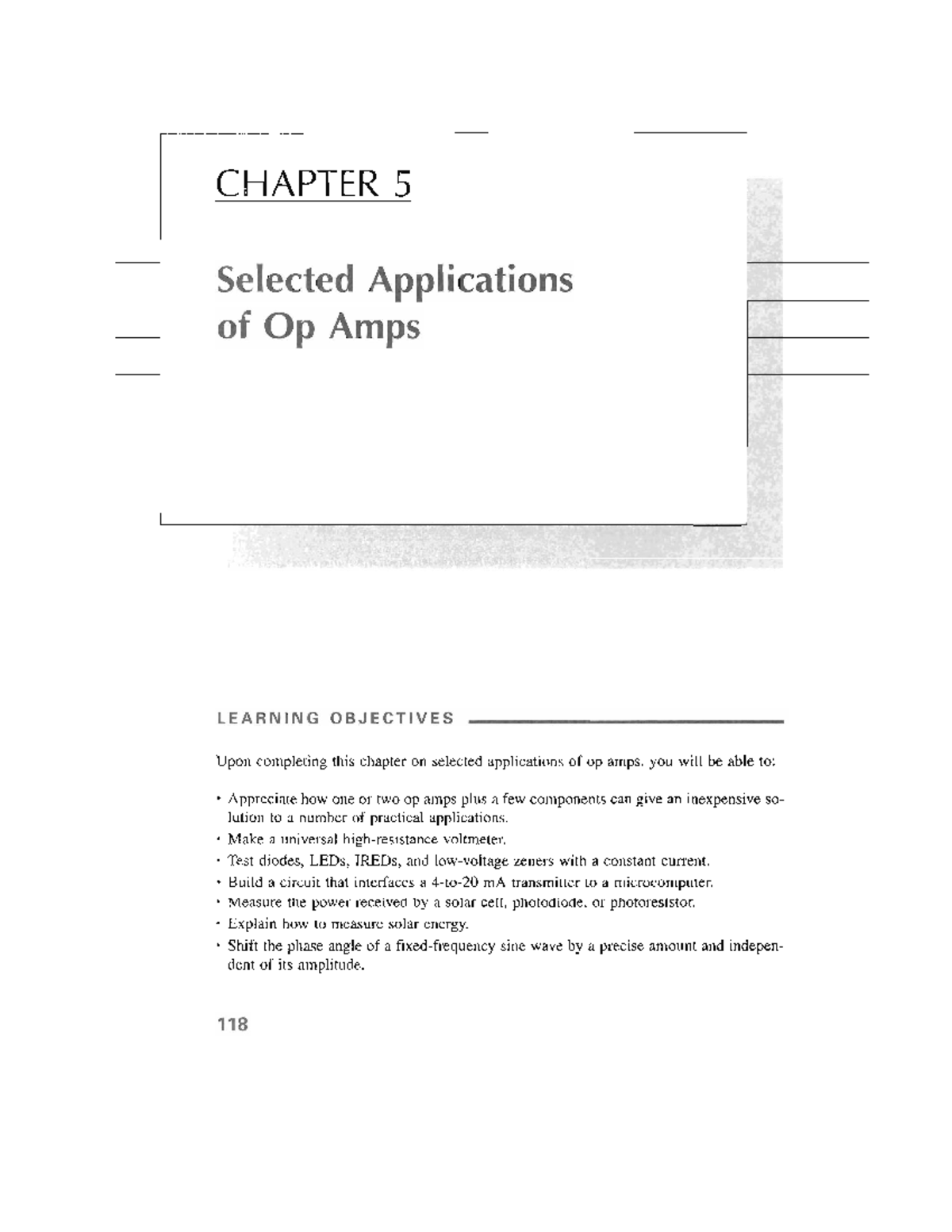 Chapter 5 - Selected Applications of Op Amps - Electronics - Studocu