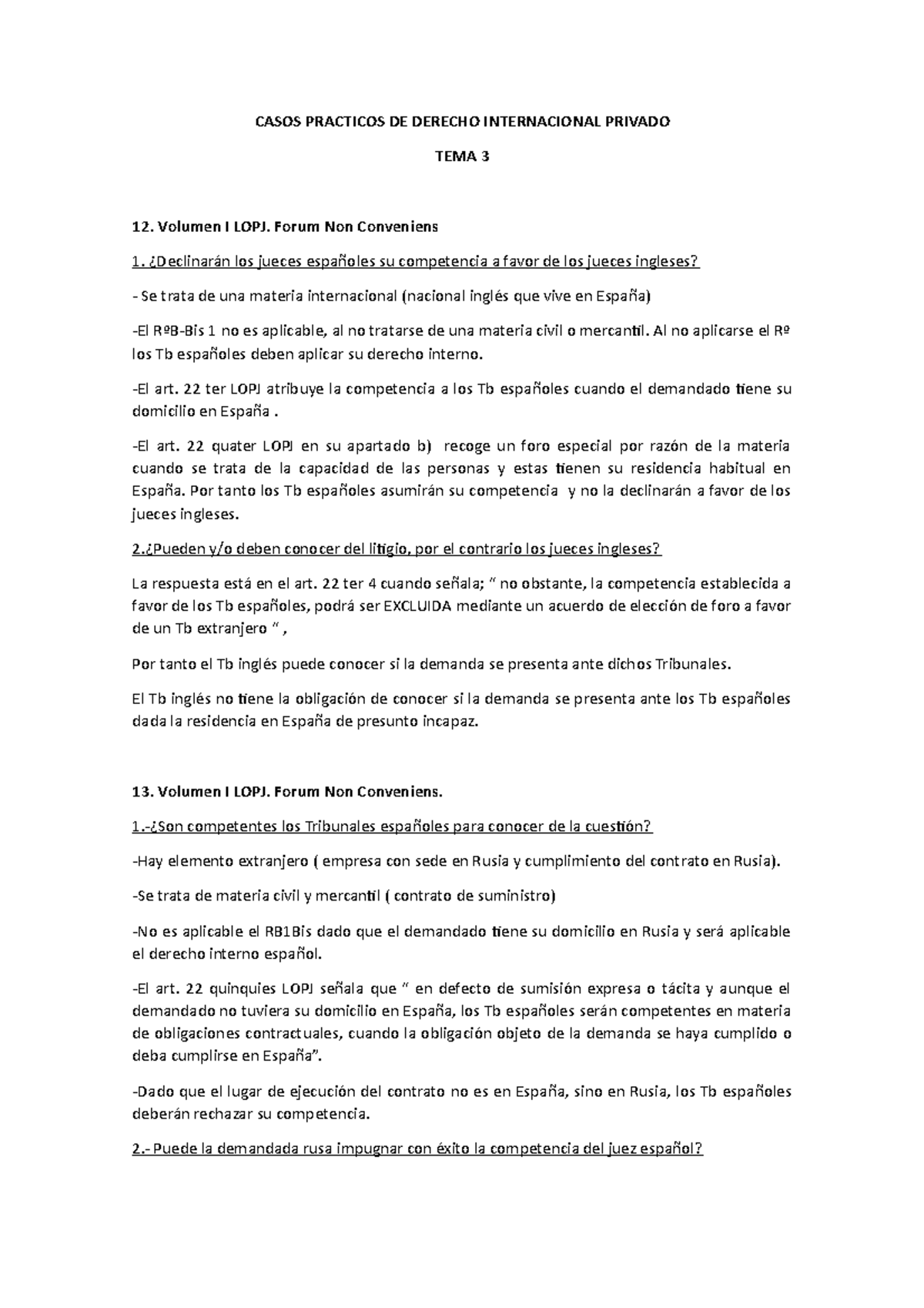 Capitulo II di internacional privado parte espcial - Derecho Internacional Privado. Parte ...