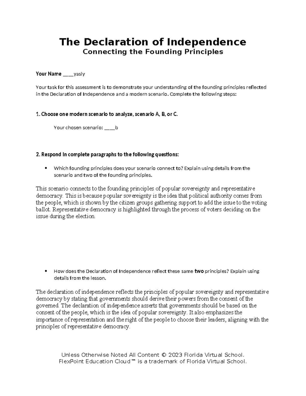 The declaration of independence template - The Declaration of ...