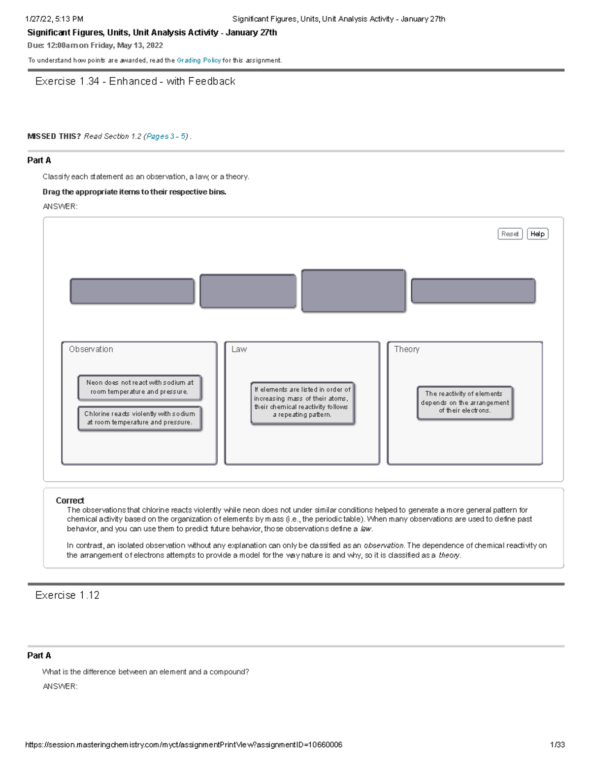 Module 1 - Recitation work - Significant Figures, Units, Unit Analysis ...