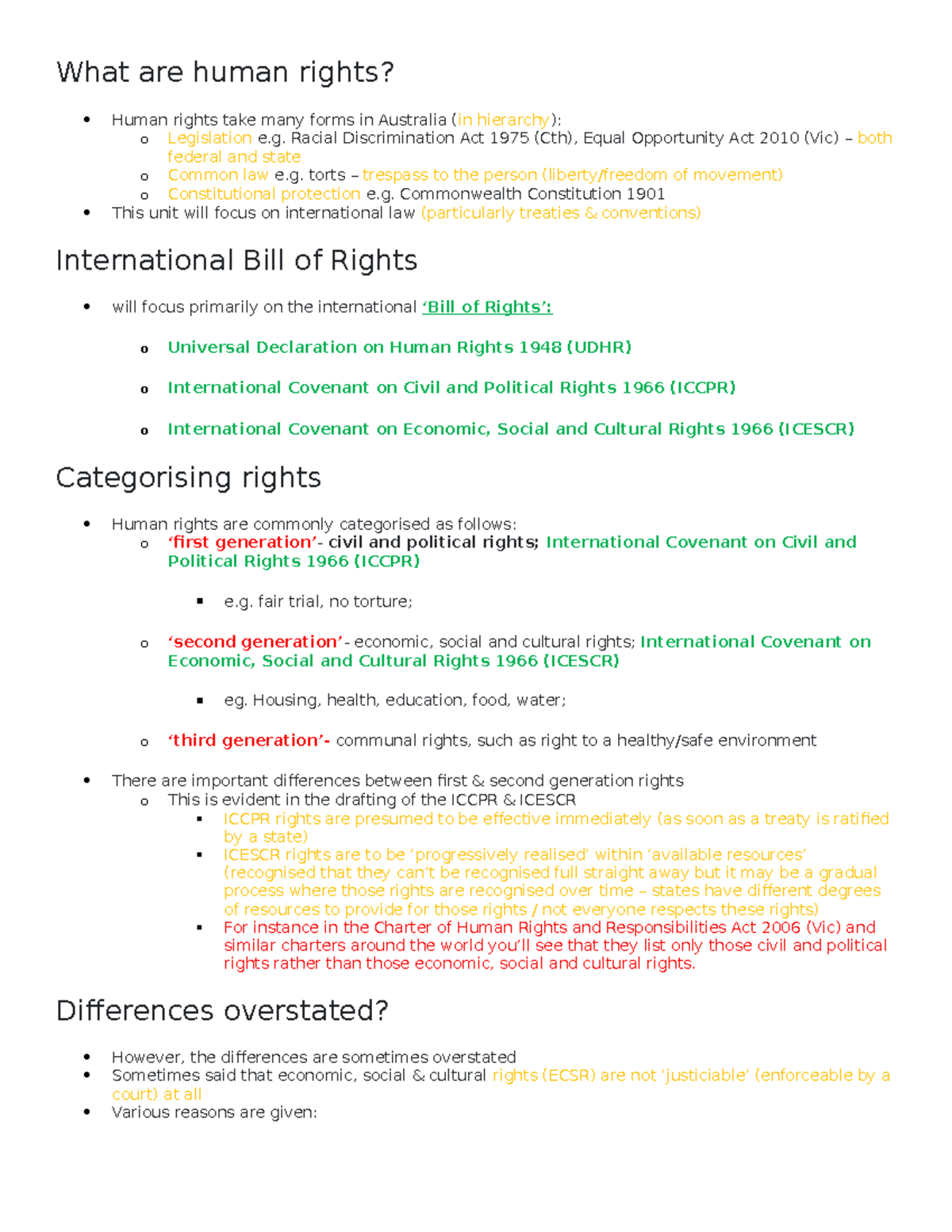 Lesson 1 - What are Human Rights? - What are human rights? Human rights ...