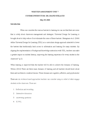 Assessment at an International School - Assessment at an International School University of the ...