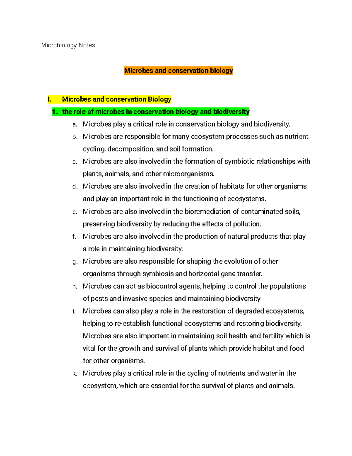 Microbiology notes 12 - Microbiology Notes Microbes and conservation ...