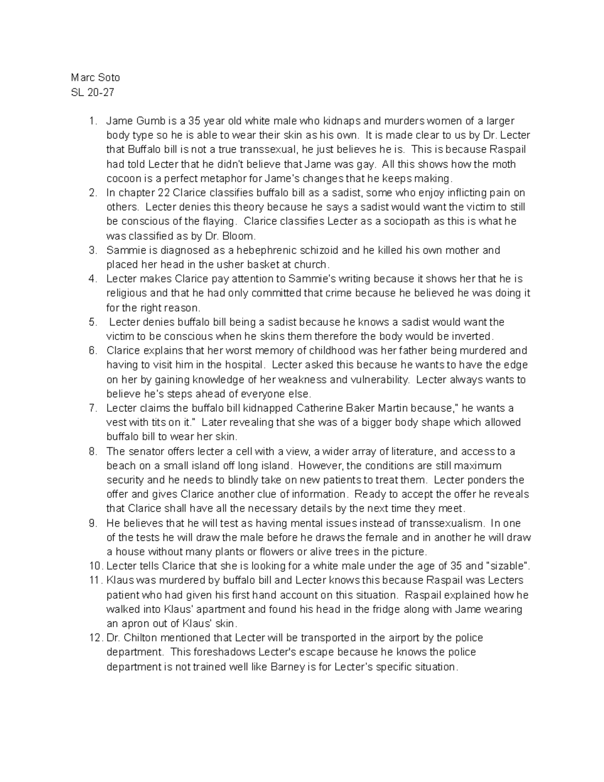 SL 20-27 - no sure - Marc Soto SL 20- 1. Jame Gumb is a 35 year old ...