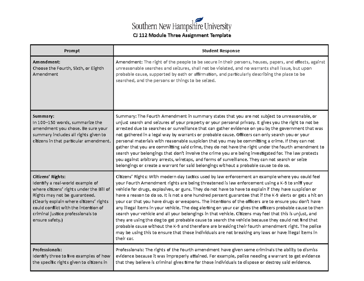 CJ 112 Module Three Assignment Template - CJ 112 Module Three ...