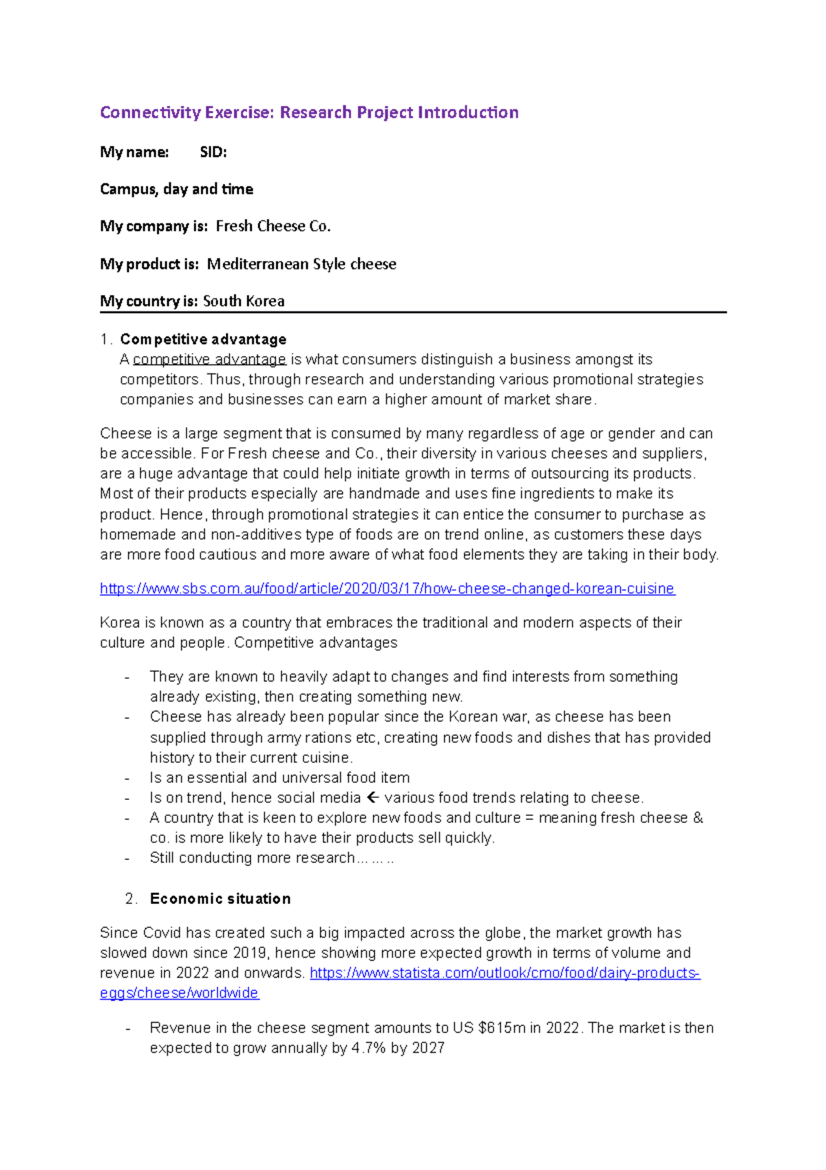 Connectivity Exercise Template - Connectivity Exercise: Research ...