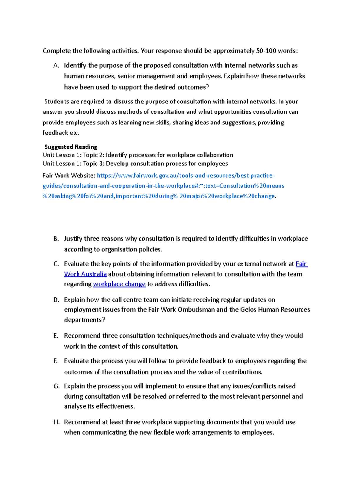 Complete The Following Activities BSB50820 TAFE NSW Studocu