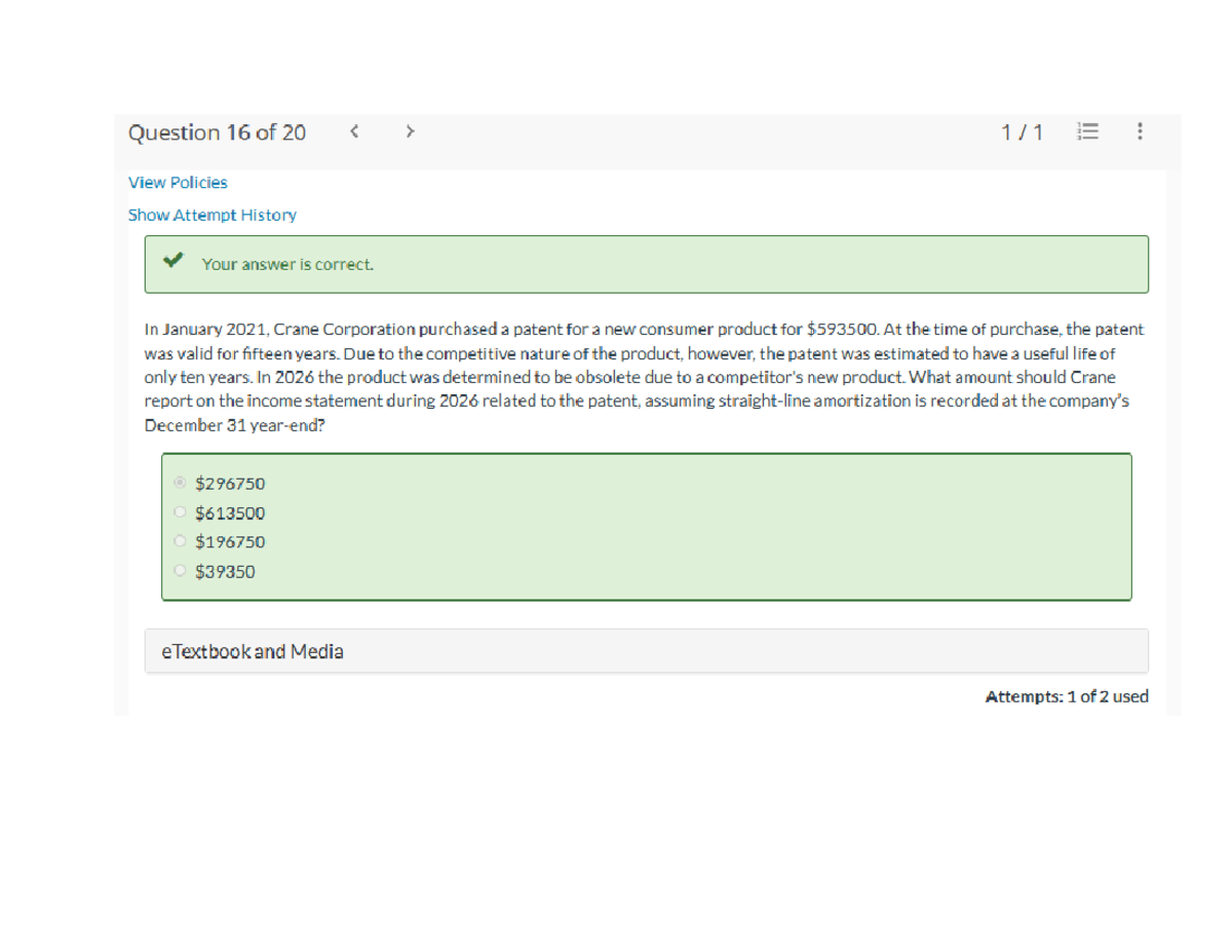 ACC - 317 Module 2 - Question 16 - ACC-317 - Studocu