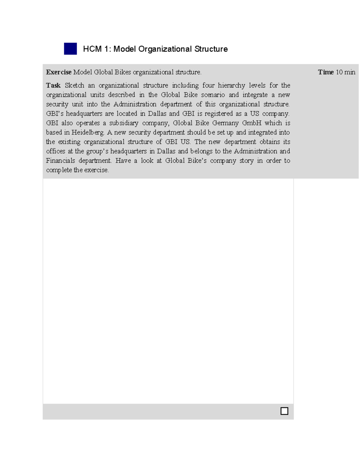 Assignment 1 - HCM 1-4 Fiori 4.1 - HCM 1: Model Organizational ...