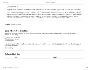 ID of Unknown Bacteria Sample #1 lab notes - 3/4/22, 5:36 PM Unknown ...
