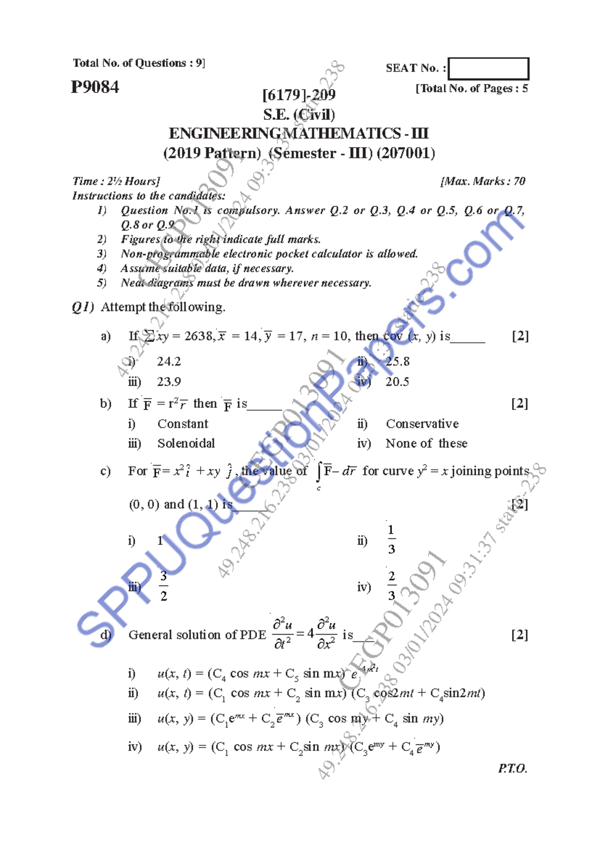 Be civil-engineering semester-3 2023 november engineering-mathematics ...
