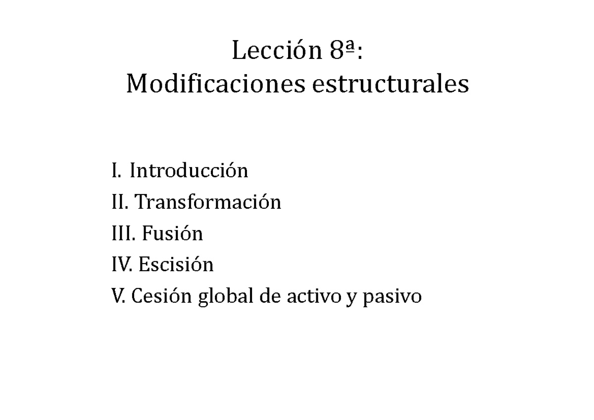 Lección 8 Modificaciones Estructurales - Lección 8ª: Modificaciones ...