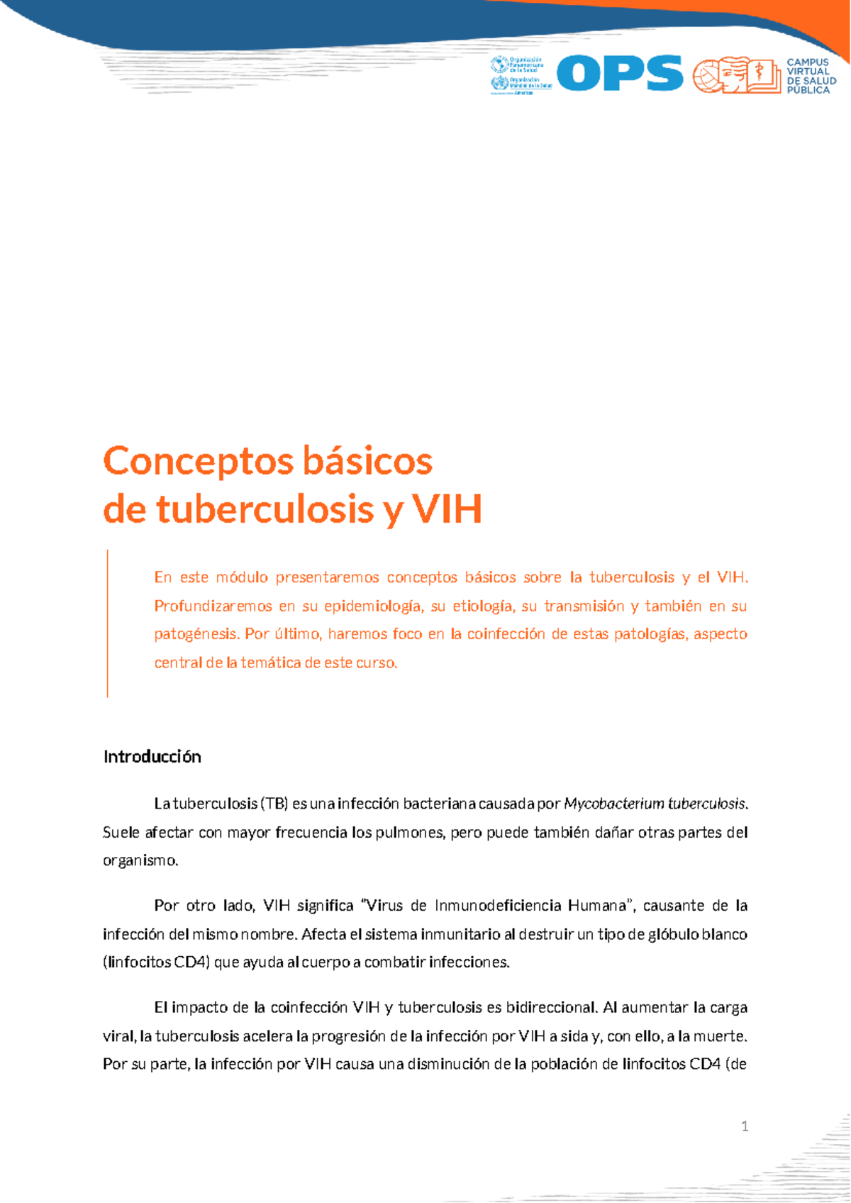 curso de la OPS de tuberculosis pulmonar y VIH del DR. clemente terrero ...