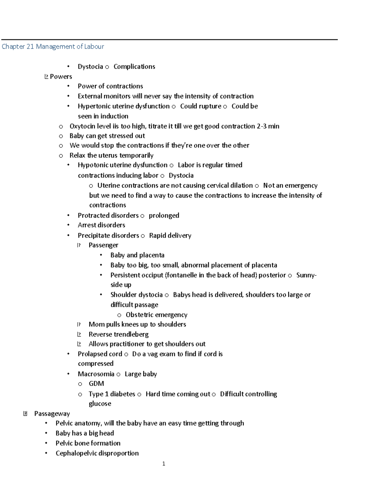 Chapter 21 Management of Labor and birth at risk lecture - Chapter 21 ...