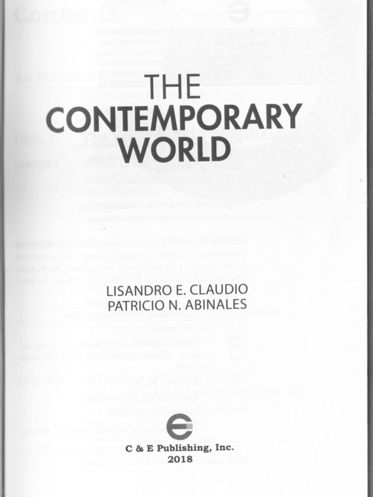 TCW-Book 1 - Sana makatulog. Thank you - contemporary world - Studocu