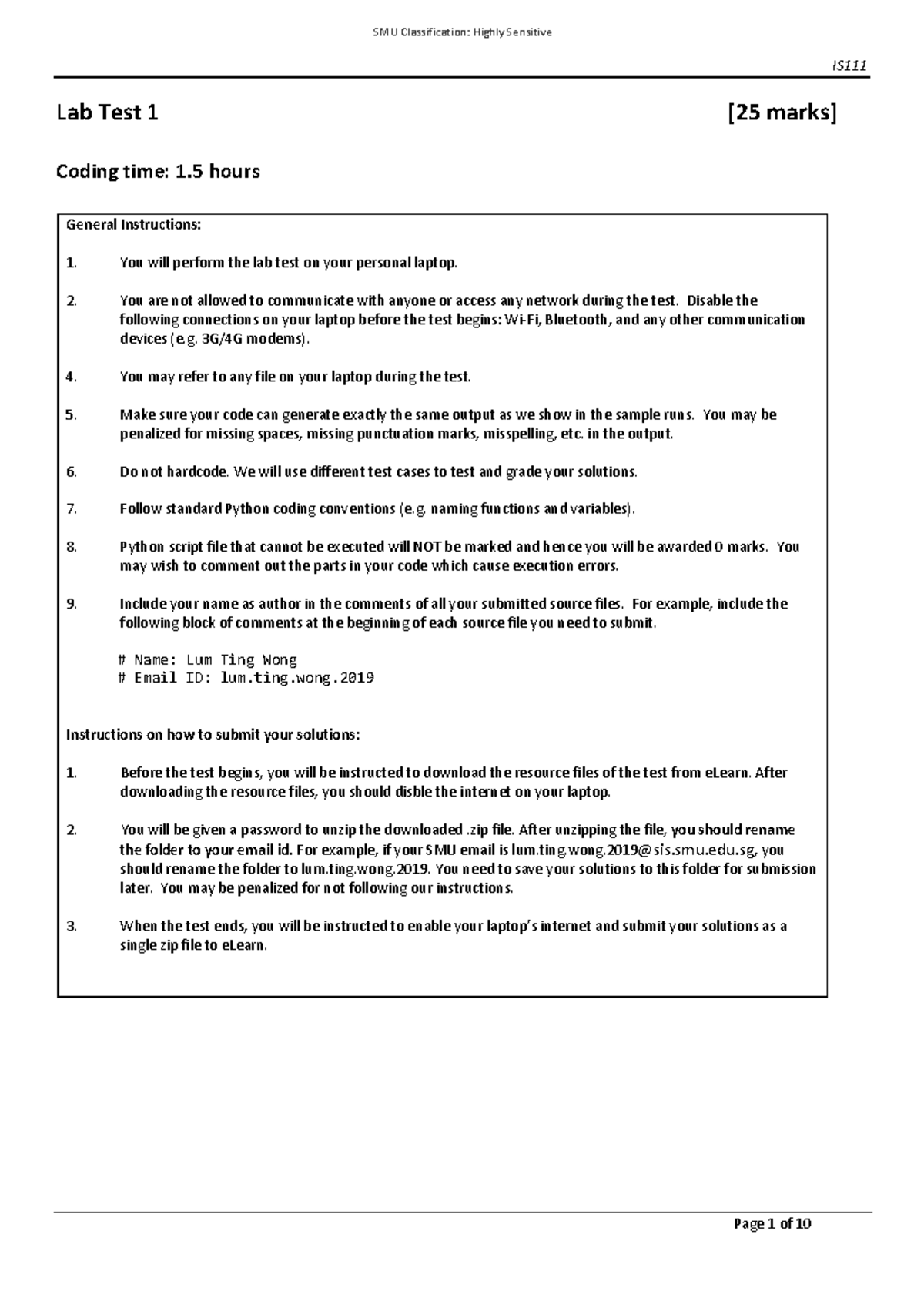LT1-B - Lab test 1 B - Warning: TT: undefined function: 32 IS Lab Test ...