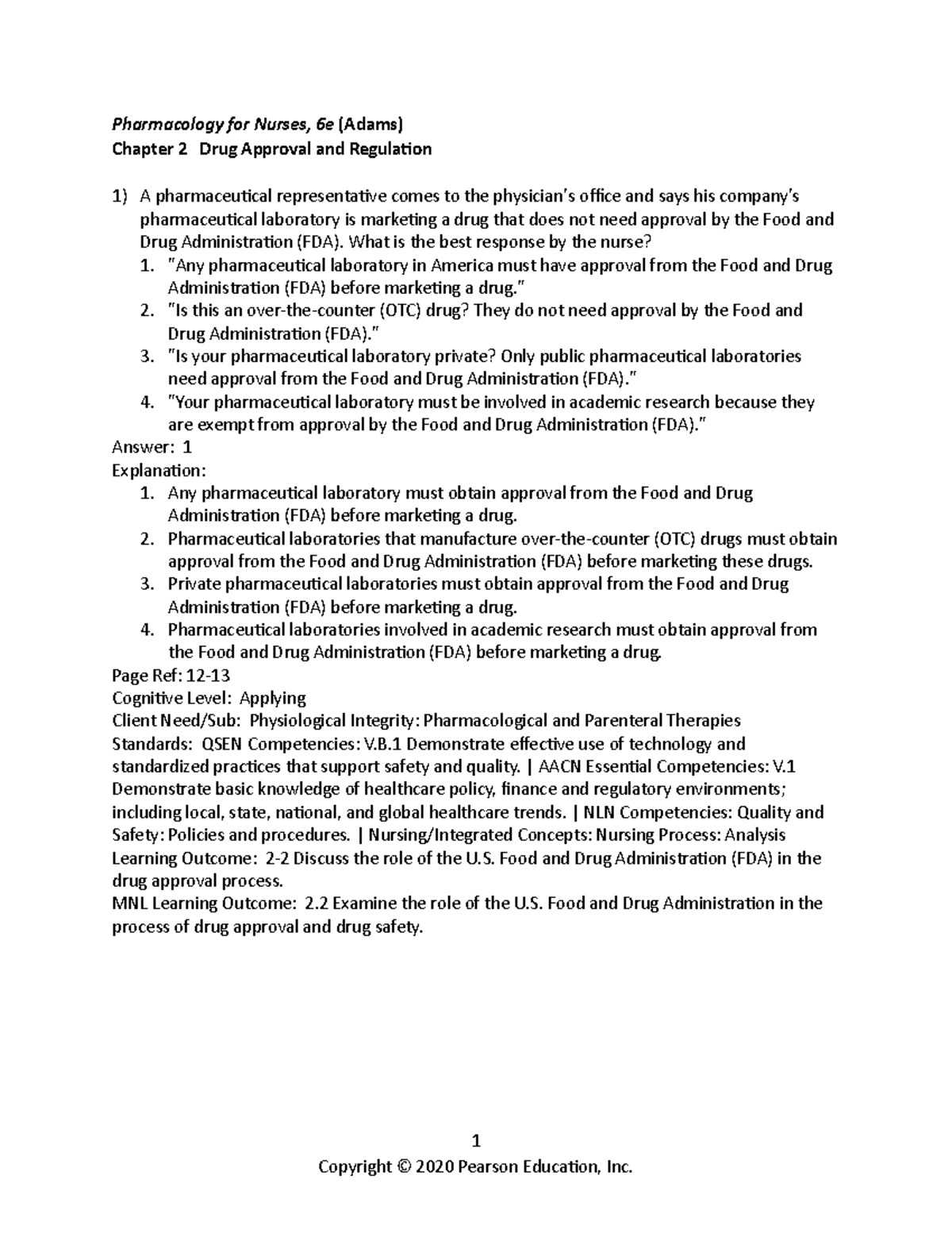 Introduction to Pharmacology Ch 2 Drug Approval and Regulation ...