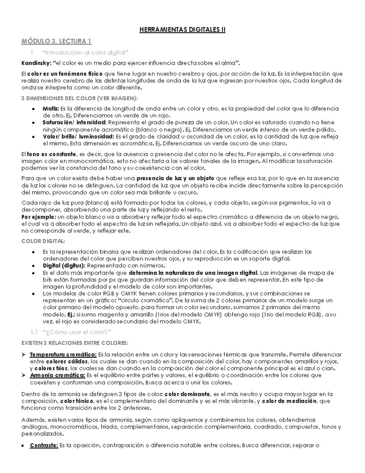 Herramientas Digitales II - Resumen M3 Y M4 - HERRAMIENTAS DIGITALES II MÓDULO 3, LECTURA 1 1 ...