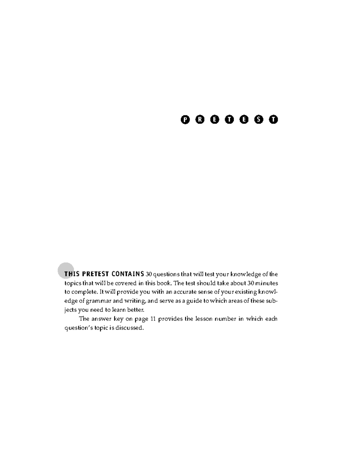 Prepost TEST - worksheet - THIS PRETEST CONTAINS 30 questions that will ...