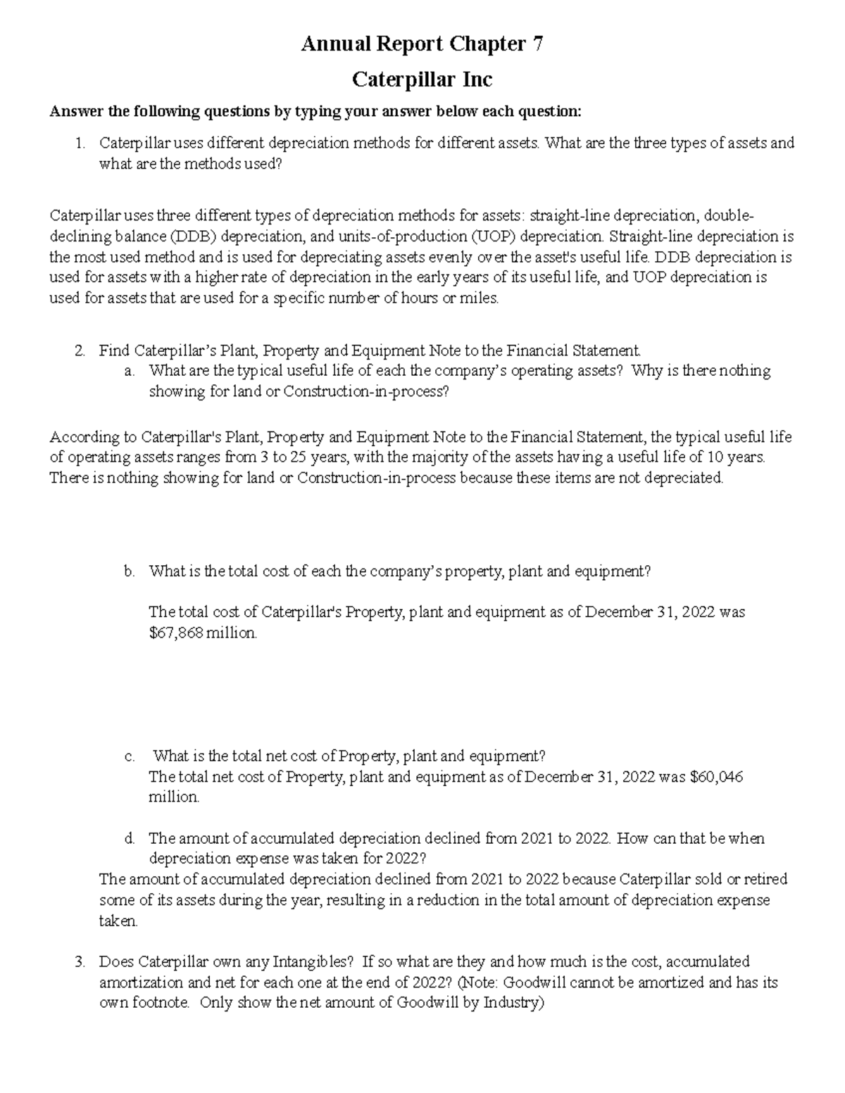 Annual Report Chapter 7 Acc 131 - Annual Report Chapter 7 Caterpillar ...
