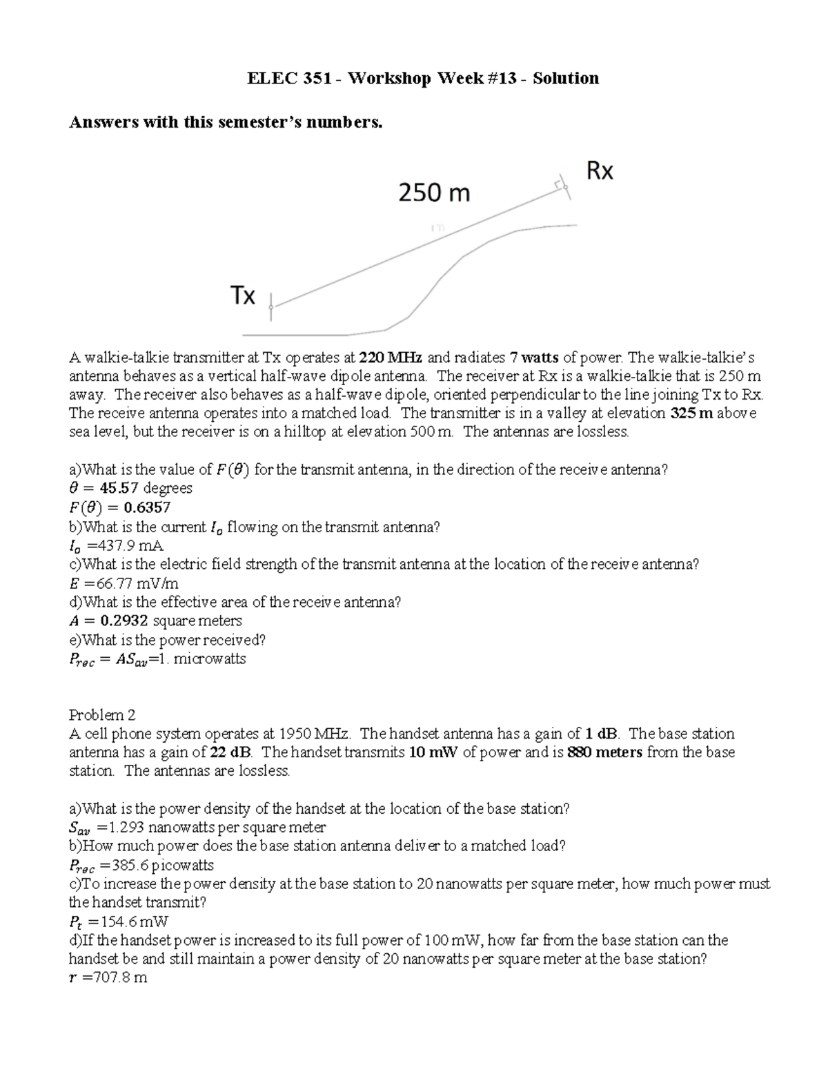 Workshop 13 Solution - ELEC 351 - Workshop Week #13 - Solution Answers ...