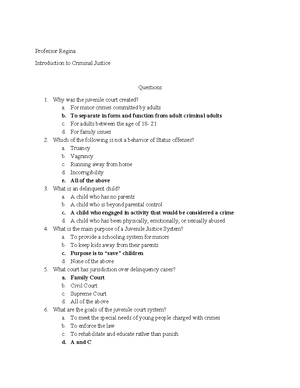 Criminal Justice Exam 1 Study Guide - Warning: TT: undefined function ...
