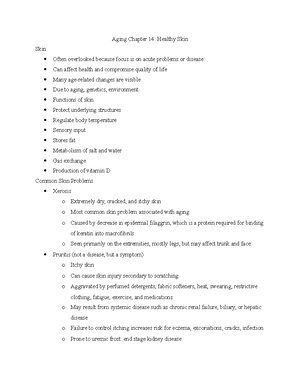 Aging Chapter 21 - Lecture notes - Aging Chapter 21: Safe and Secure ...