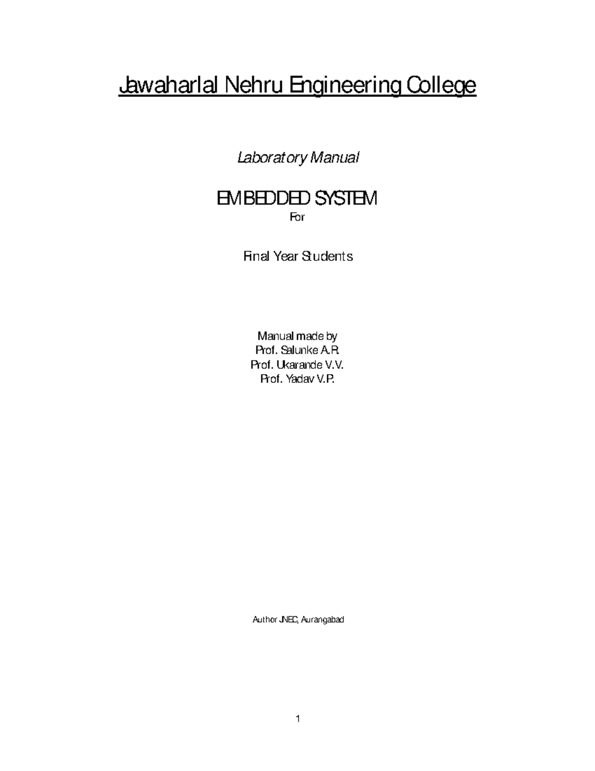 Es - Good material - Jawaharlal Nehru Engineering College Laboratory ...