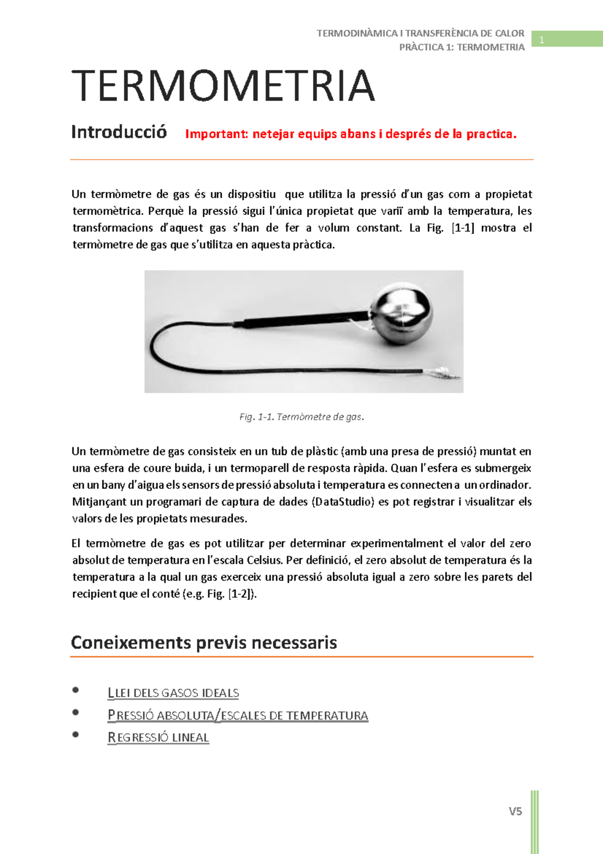 TTC-P1-Termometria - PRÀCTICA 1: TERMOMETRIA 1 TERMOMETRIA Introducció ...