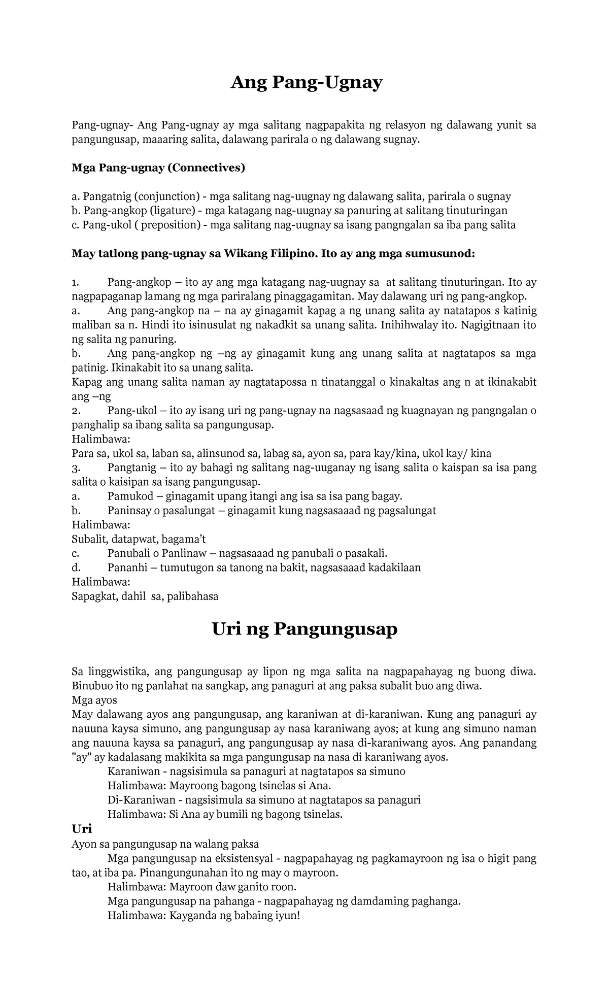 624783079 Ang Pang Ugnay - Ang Pang-Ugnay Pang-ugnay- Ang Pang-ugnay ay ...