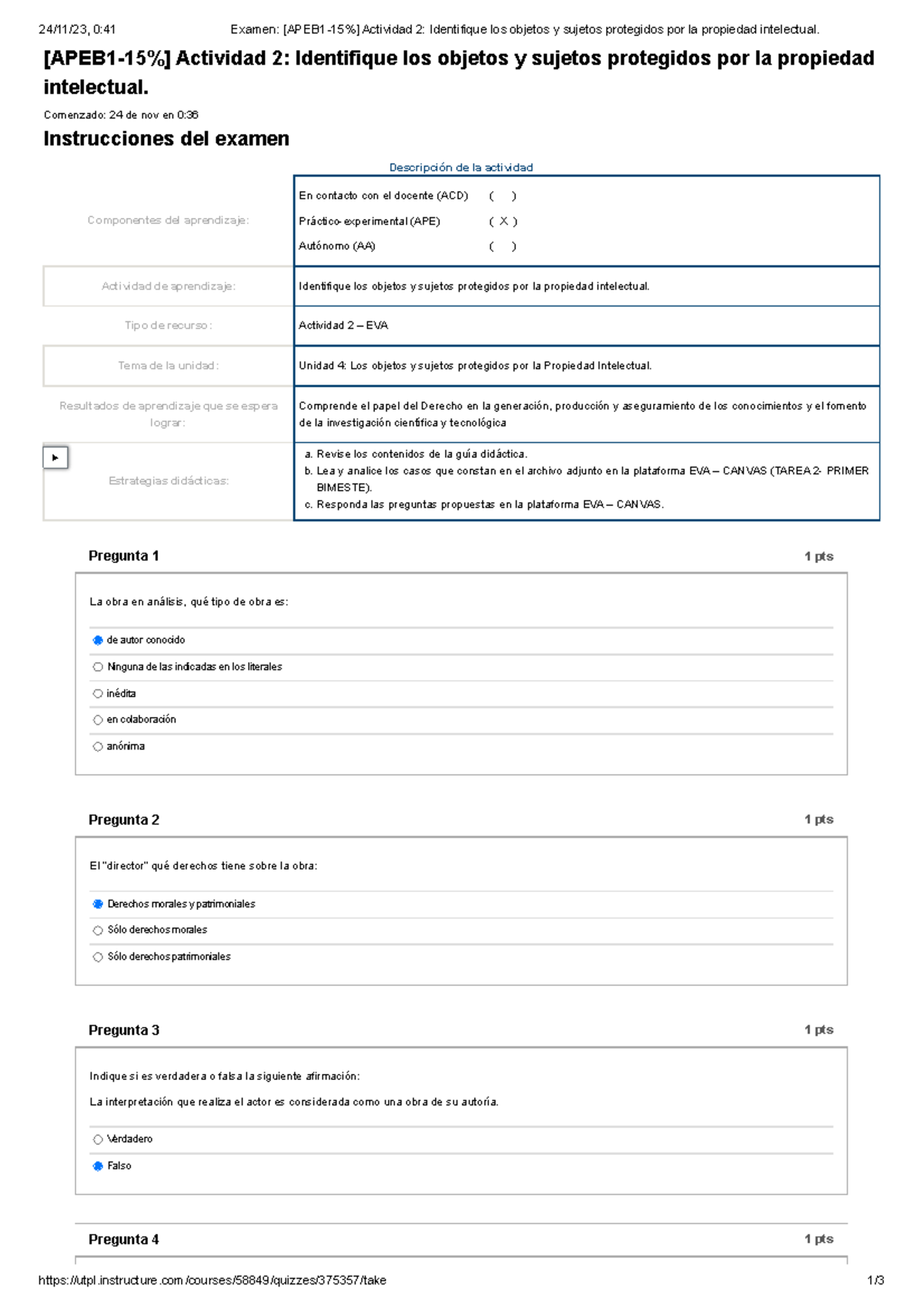Examen 10 NS [APEB 1-15%] Actividad 2 Identifique los objetos y sujetos protegidos por la ...