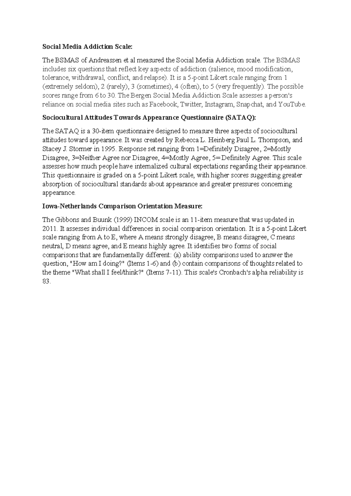 Social Media Addiction Scale - The BSMAS includes six questions that ...