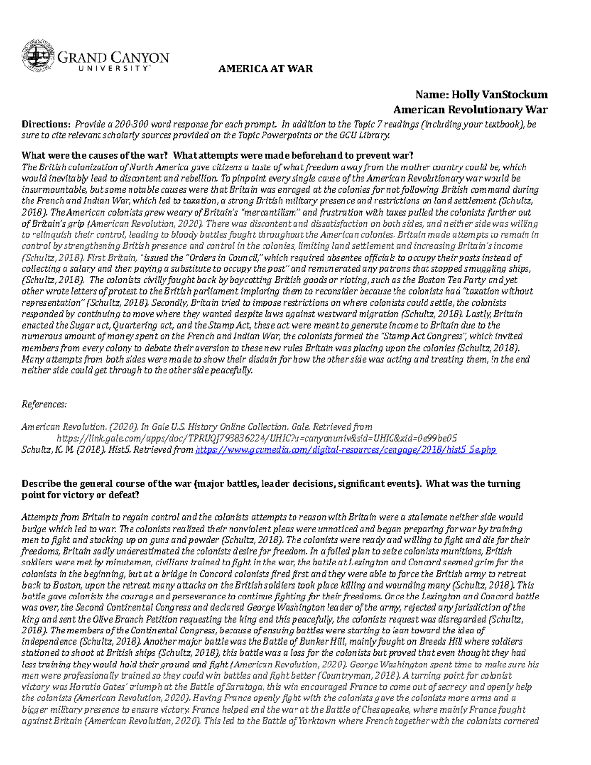 HIS-144-T-7.America at.War.Worksheet - AMERICA AT WAR Name: Holly ...