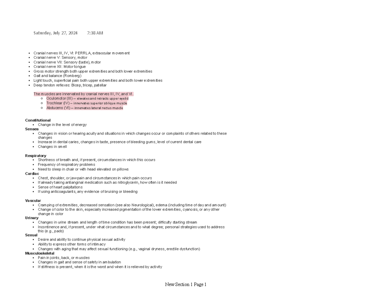 Neurological Nurse Assessment Cranial Nerves Iii Iv Vi Perrla Extraocular Movement Cranial
