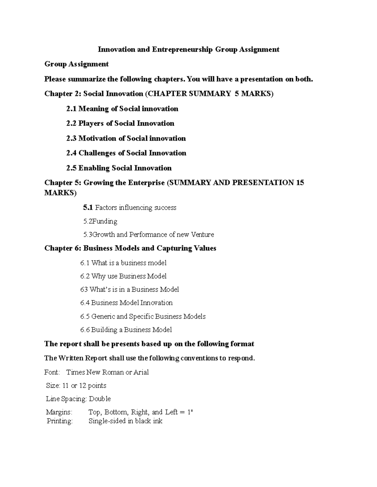 Innovation AND Entreprenuership Group Assignment Revised - Innovation ...