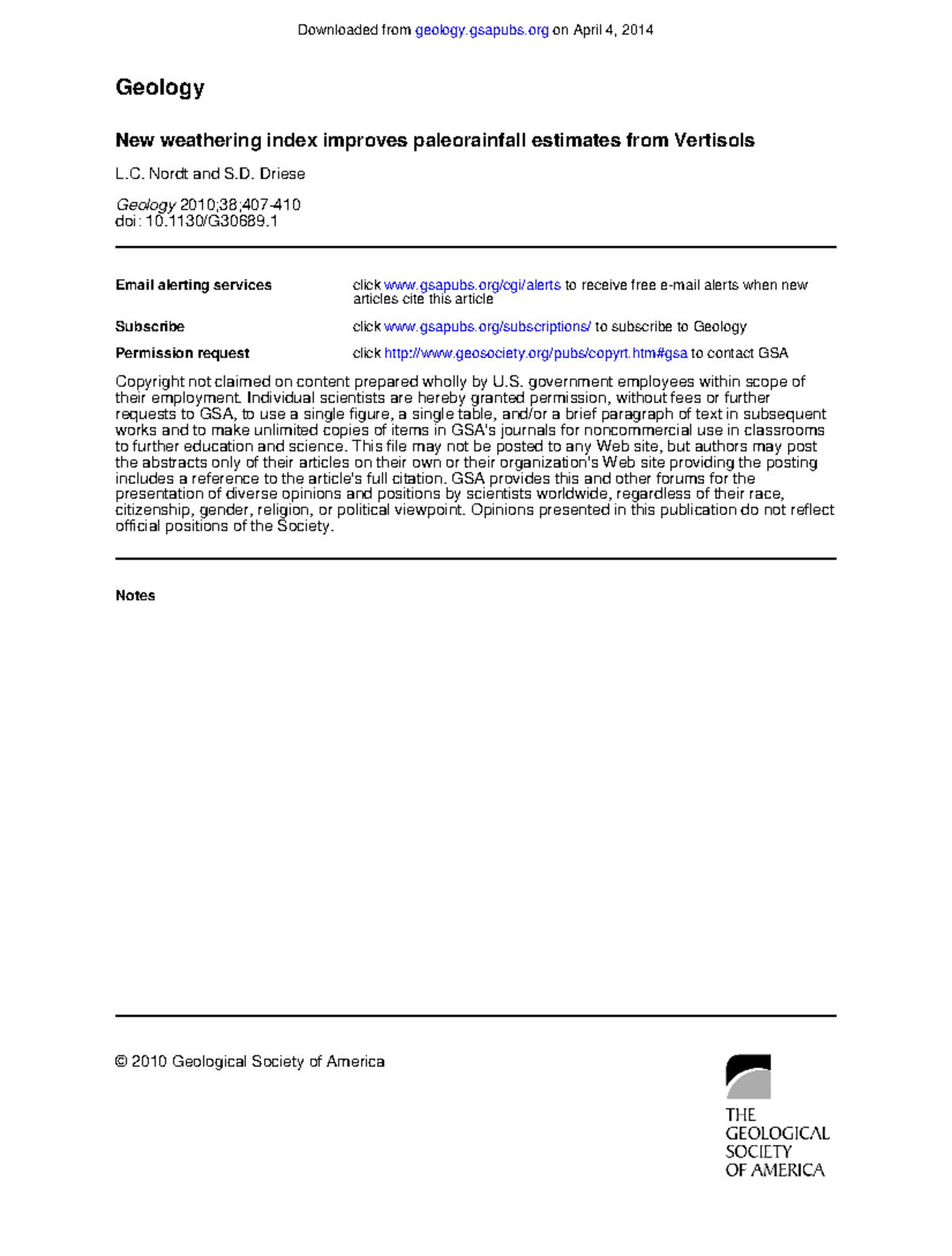 407-410 geoy3805 nordt - Geology doi: 10/G30689. Geology2010;38;407- L ...