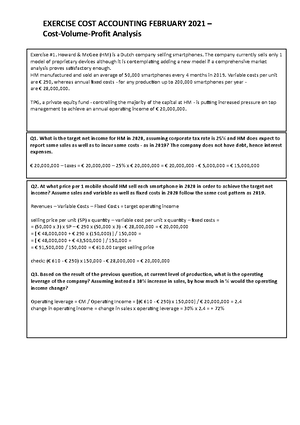 5. Key Exercises Chapter 5 - CHAPTER 5 ACTIVITY-BASED COSTING AND ...
