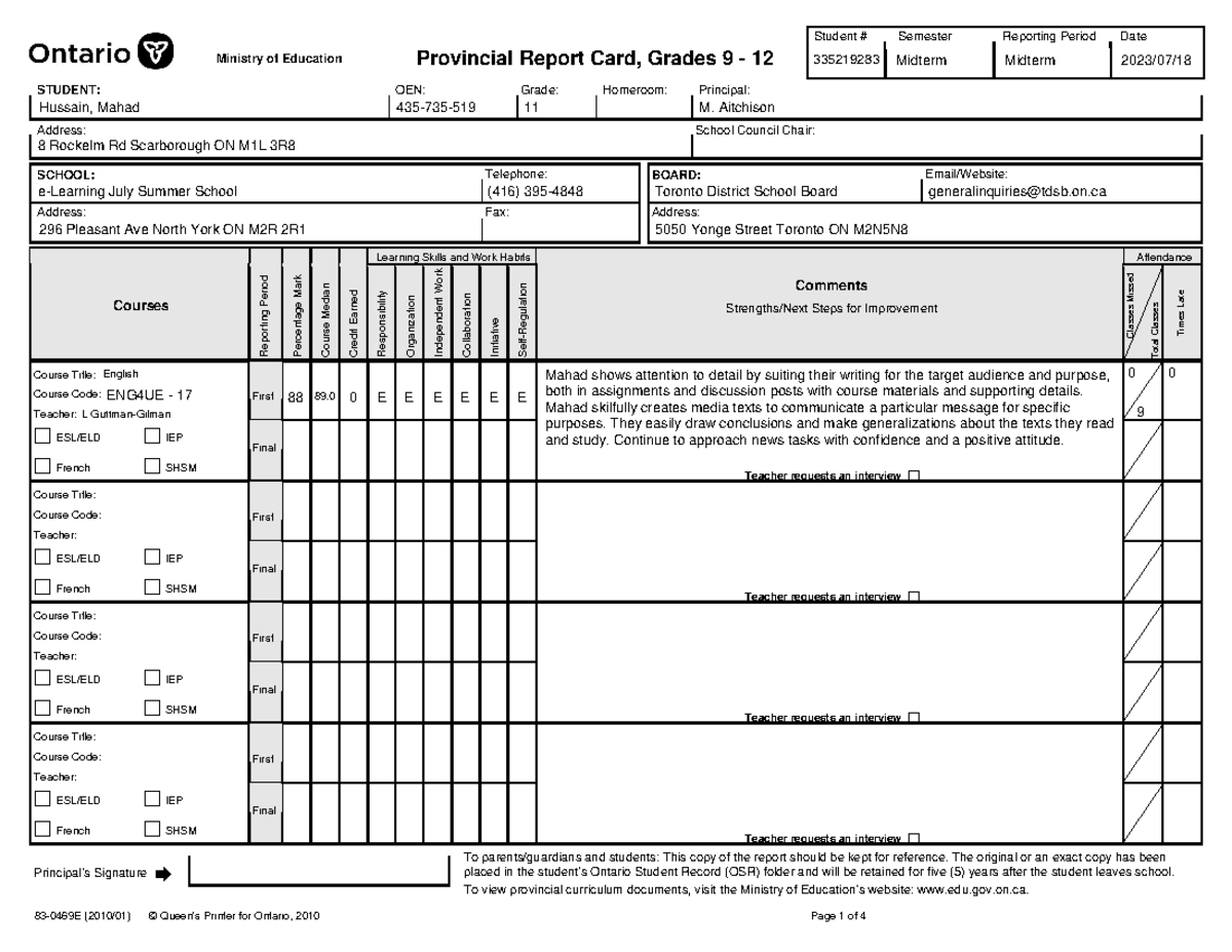 Attachment - Review - 83-0469E (2010/01) © Queen's Printer for Ontario ...