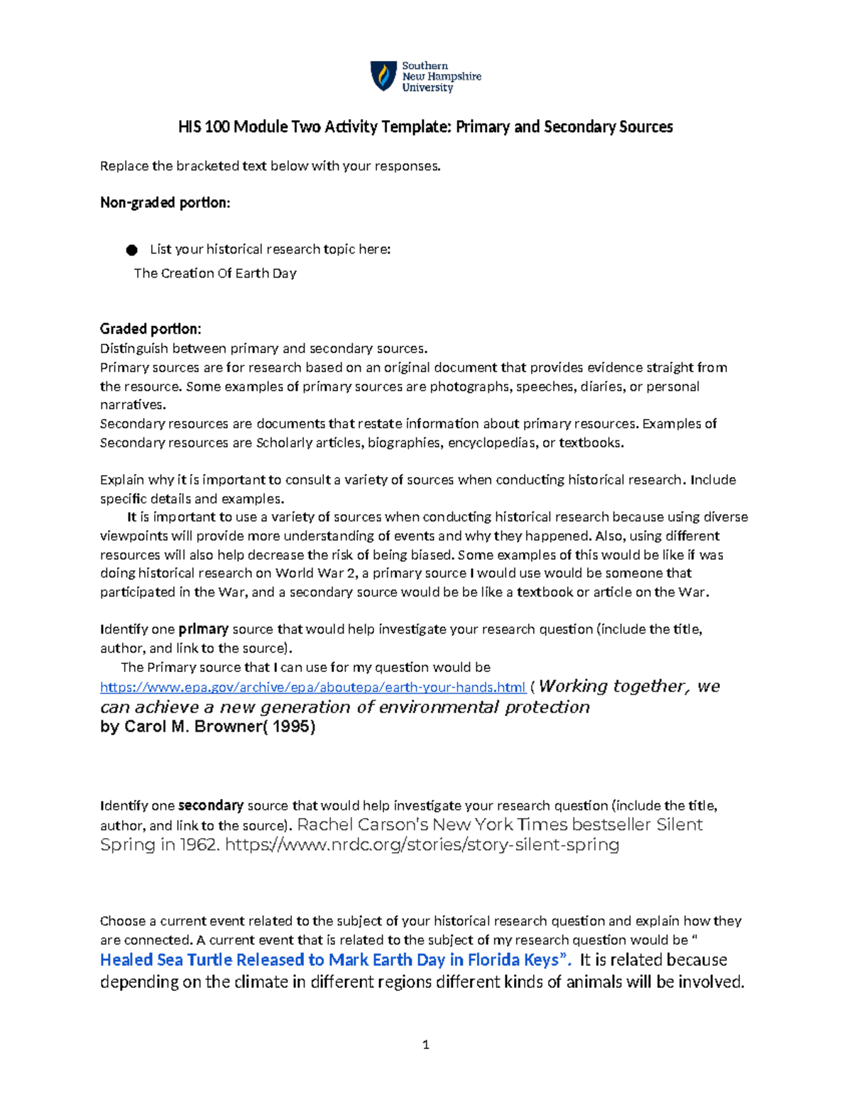 HIS 100 Module Two Activity Sources Template - HIS 100 Module Two ...