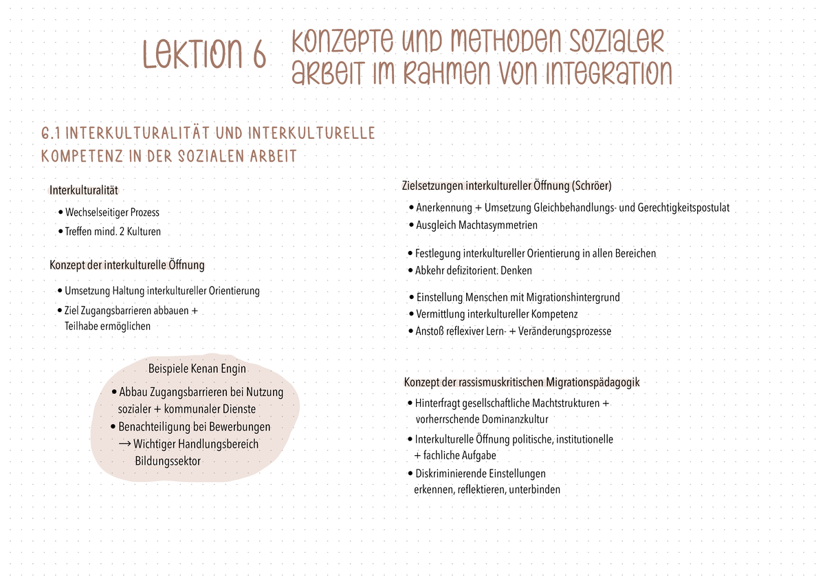 Lektion 6: Konzepte und Methoden sozialer Arbeit im Rahmen von ...