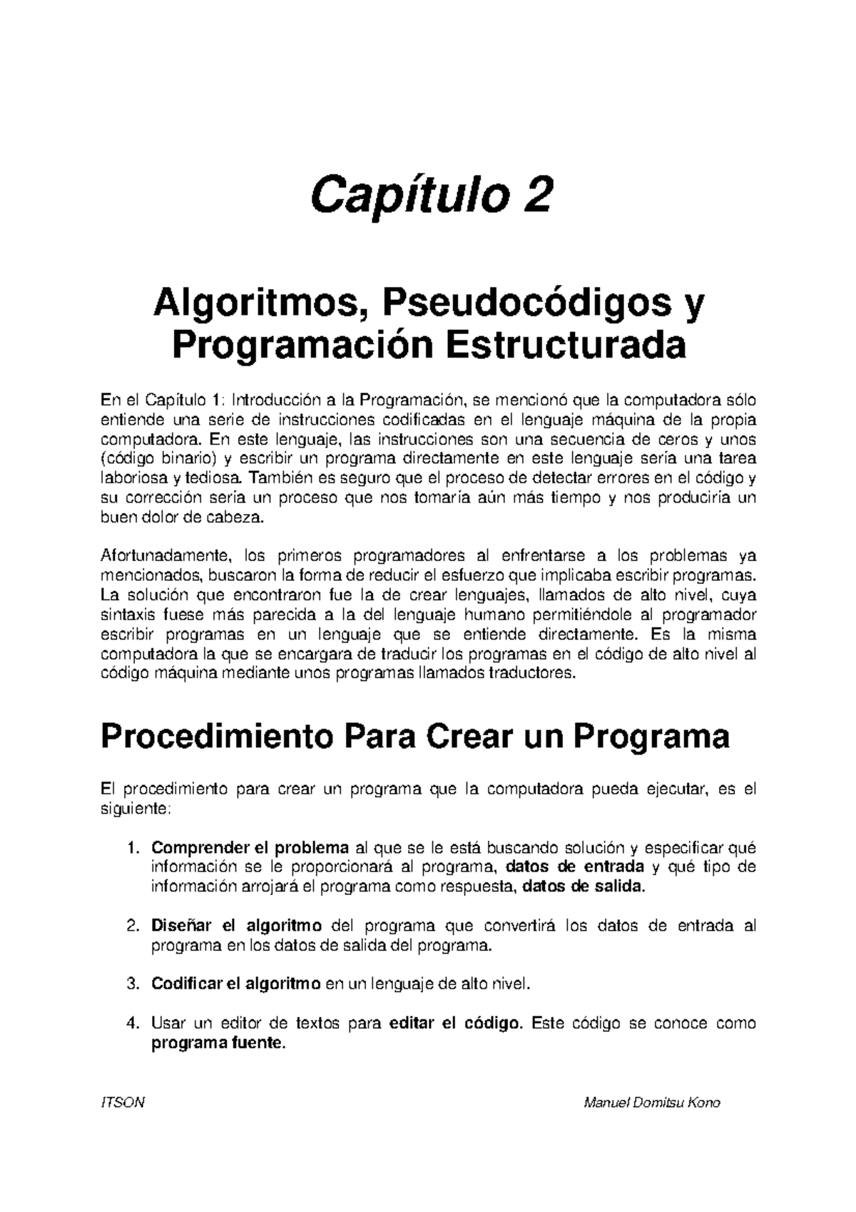 Introduccion a algoritmos - Capítulo 2 Algoritmos, Pseudocódigos y Programación Estructurada En ...