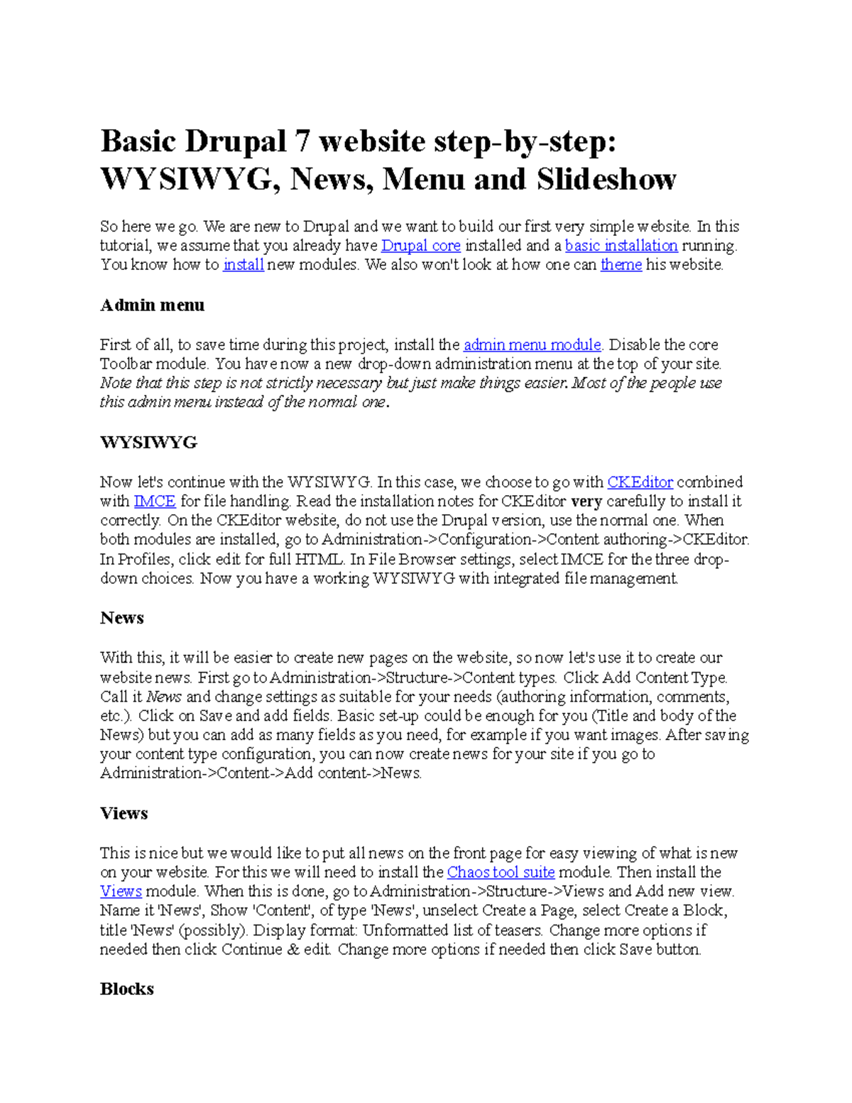 Basic Drupal 7 website step - Basic Drupal 7 website step-by-step ...