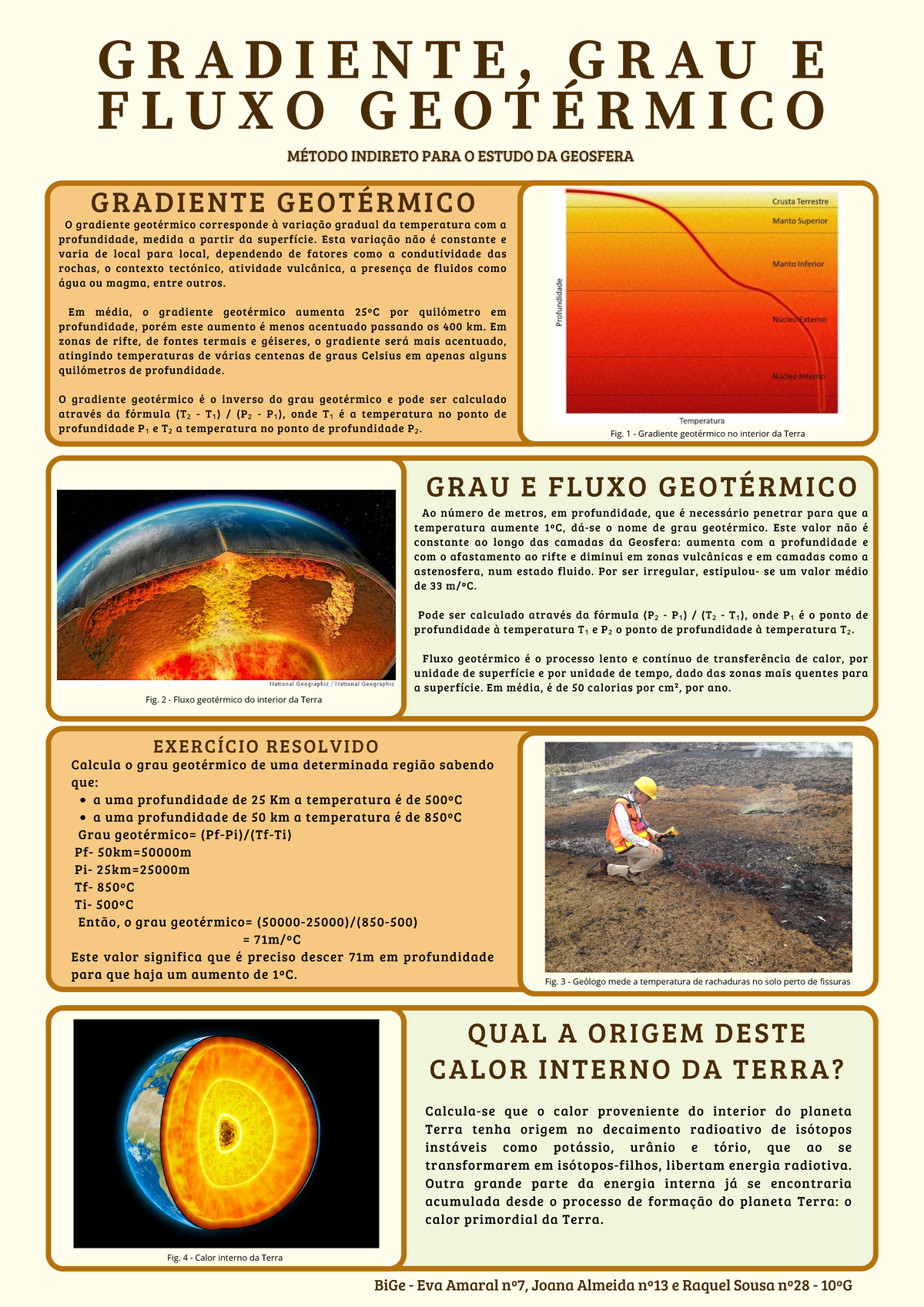 Poster- Gradiente, grau e fluxo geotérmico - GRADIENTE GEOTÉRMICO GRAU ...