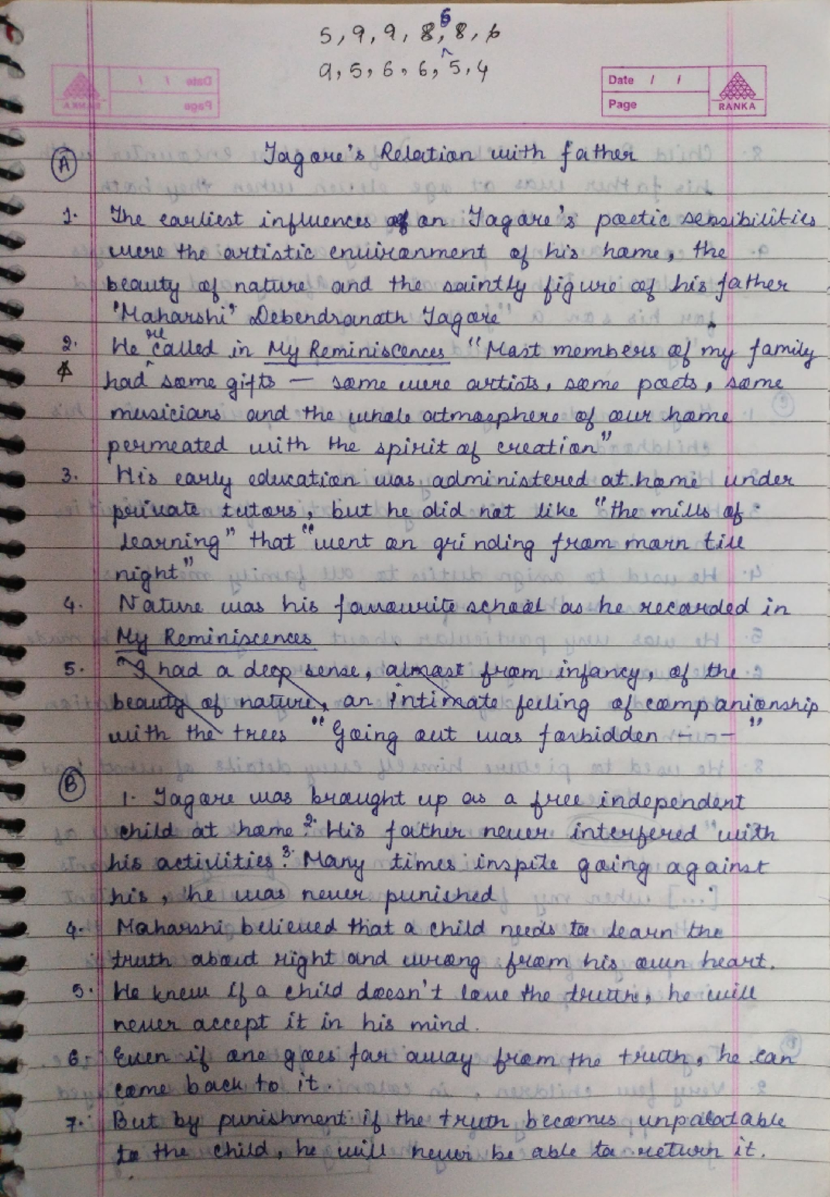 Autobiographies SG - cetology - 6 5, 9, 9, 8, 8, to a 9,5,6,6, 5,4 Date ...